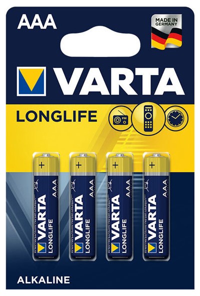 Varta Alkalin Ince Kalem Pil (Aaa) Long Life Extra 4 Lü Varta Alkalin Ince Kalem Pil (Aaa) Long Life Extra 4 Lü