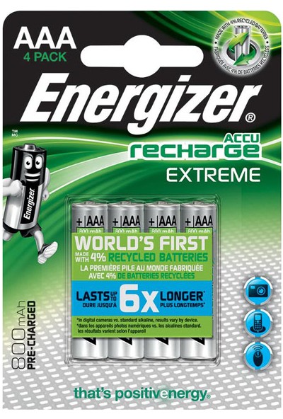 Energizer Enr Extreme Rech Aaa Bp4 800 Mah Energizer Enr Extreme Rech Aaa Bp4 800 Mah