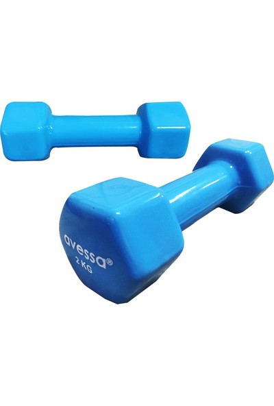Avessa 2 kg Vinly Pvc Kaplama Dambıl Mavi 1 Adet Avessa 2 kg Vinly Pvc Kaplama Dambıl Mavi 1 Adet