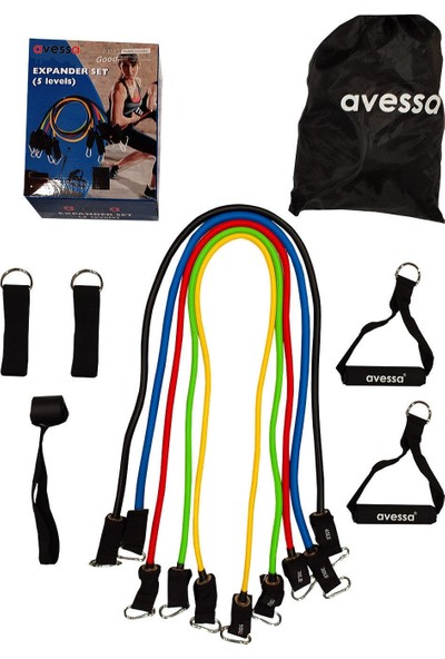 Avessa ESC-500 5'li Egzersiz Çalışma Lastiği Seti