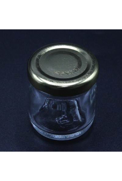 Nikah Şekeri Market Cam Kavanoz Gold Kapak 25 Adet 40CC