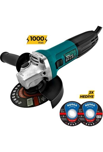 Dncstore Anadolustrong ANS1034 Profesyonel Taşlama Makinası 2 Adet Kesme Diski Hediyeli