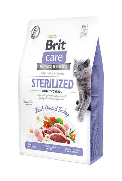 Brit Care Sterilised Ördek ve Hindi Tahılsız Kısırlaştırılmış Kedi Maması 2 kg