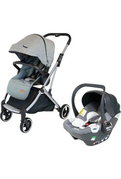 Kraft Energy Travel Sistem Bebek Arabası Light Grey