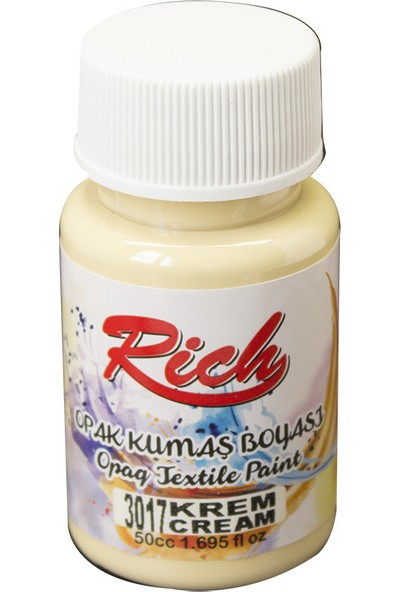 Rich Kumaş Boyası Opak 50 cc Krem 3017