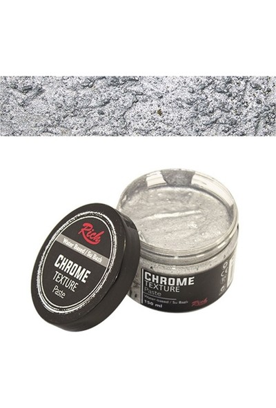 Rich Chrome Texture Pasta Su Bazlı 150 ml Gümüş 9218 Rich Chrome Texture Pasta Su Bazlı 150 ml Gümüş 9218