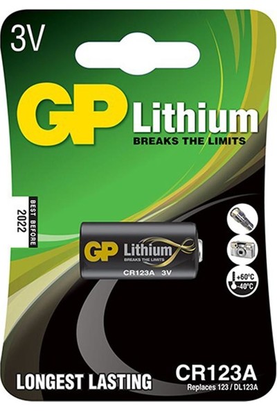Gp CR123A Fotoğraf Makinesi Pili