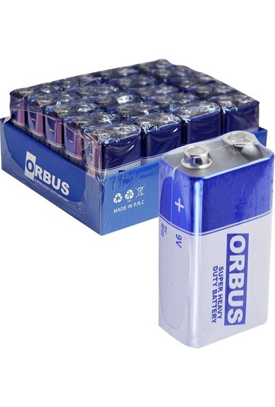 Powermaster Orbus 9 Volt Pil 20Lİ Paket Powermaster Orbus 9 Volt Pil 20Lİ Paket