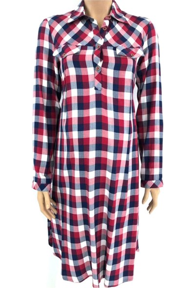 Trendy Ekose Hamile Tunik