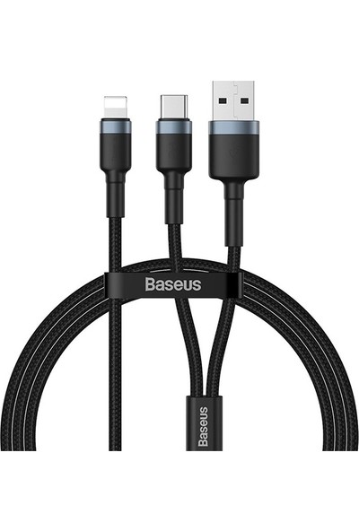 Baseus Cafule 2in1 Type C PD,Hızlı Şarj+Apple iPhone Hızlı USB Şarj Kablosu CATKLF-ELG1 Baseus Cafule 2in1 Type C PD,Hızlı Şarj+Apple iPhone Hızlı USB Şarj Kablosu CATKLF-ELG1