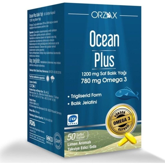 Orzax Plus Omega 3 1200 Mg 50 Kapsül Fiyatı - Taksit Seçenekleri