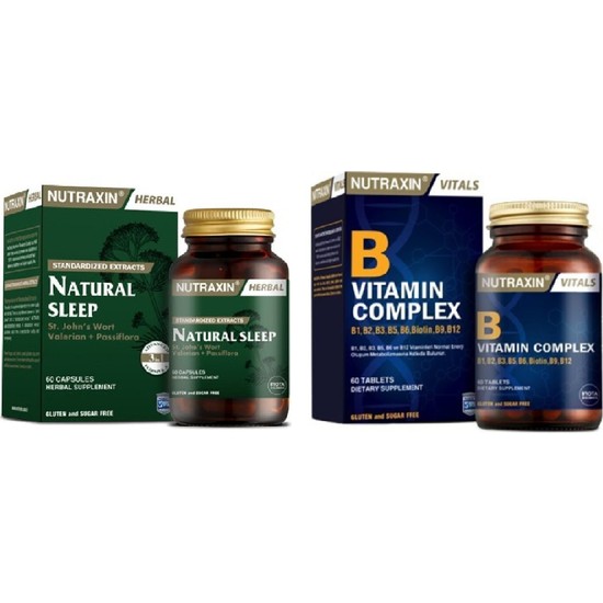 Nutraxin Naturel Sleep 60 Kapsül + Nutraxin Vitals B Vitamin Fiyatı