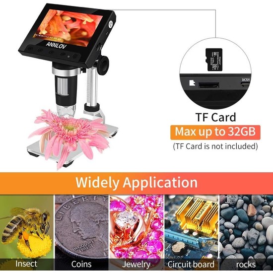 Annlov LCD Digital Microscope 4.3 Inch Handheld Electronic Fiyatı