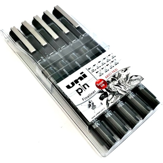 Uniball Pin Fine Teknik Çizim Kalemi Seti 5'li Siyah Fiyatı