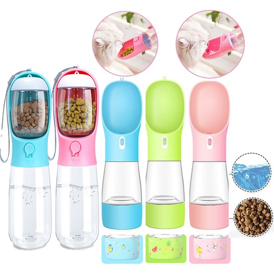 Hanyang 2in1-Baskılı-Pembe Taşınabilir Pet Su Sebili Fiyatı