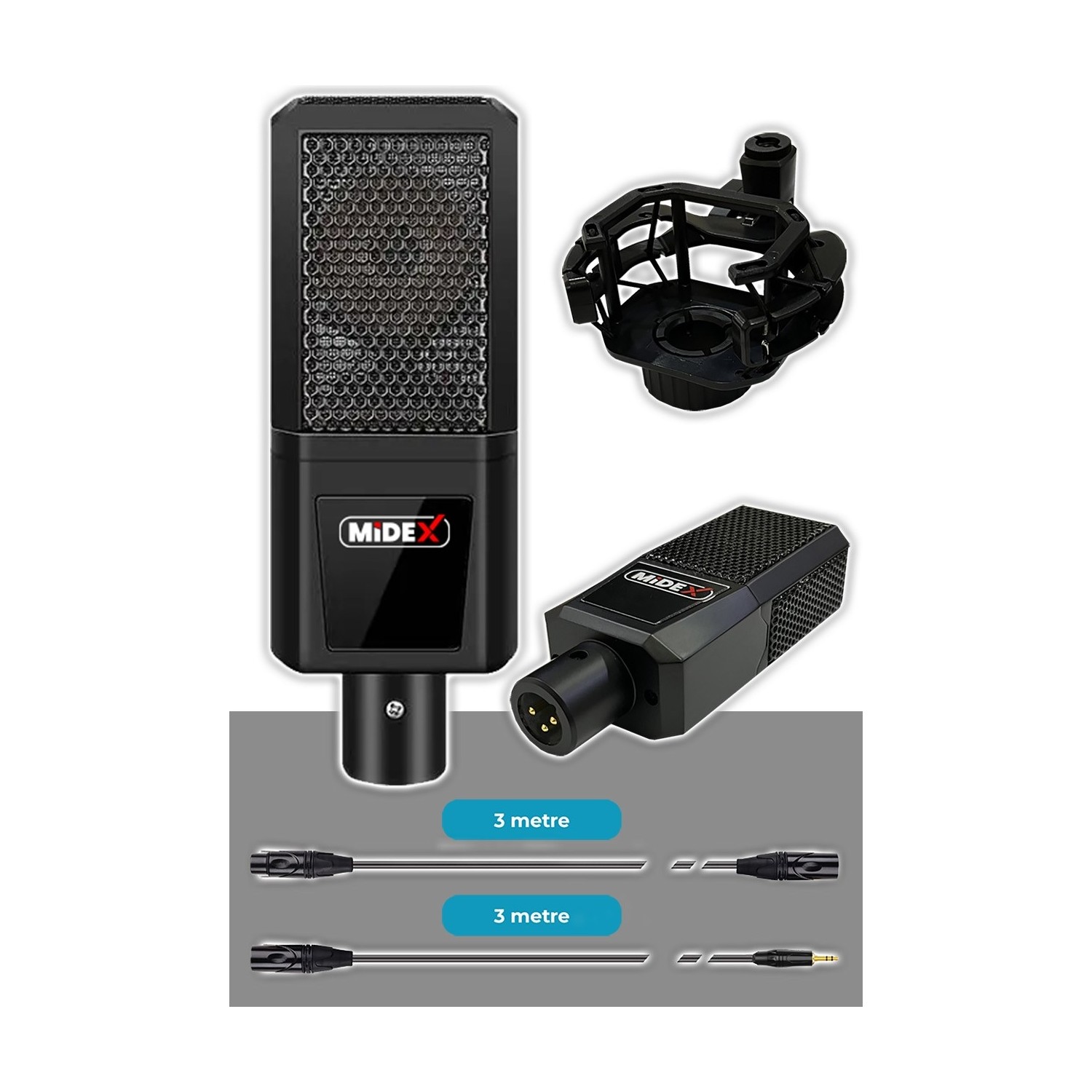 Midex MX-2020 Mikrofon + GLX-500 Ses Kartı + Rs-30 Stereo Fiyatı