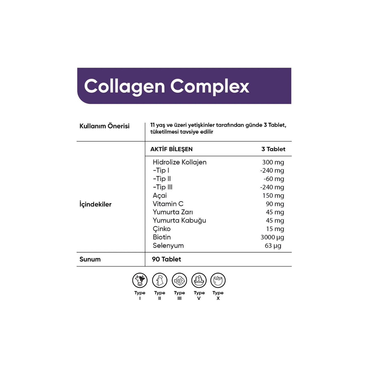 Collagen Forte Platinum Collagen Complex Tip 1,2,3,5 ve Tip Fiyatı