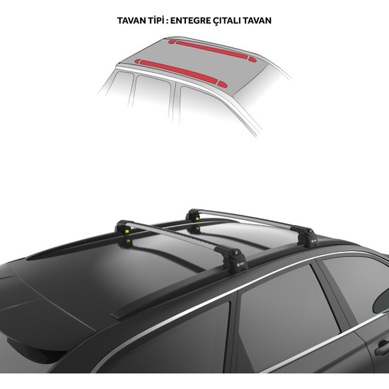 Turtle Volvo XC60 2018-2023 Turtle Air2 Ara Atkı Gri Fiyatı