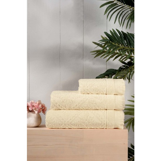 Arliva Home Rıta Bukle Jakarlı Havlu Krem 90X140 Fiyatı