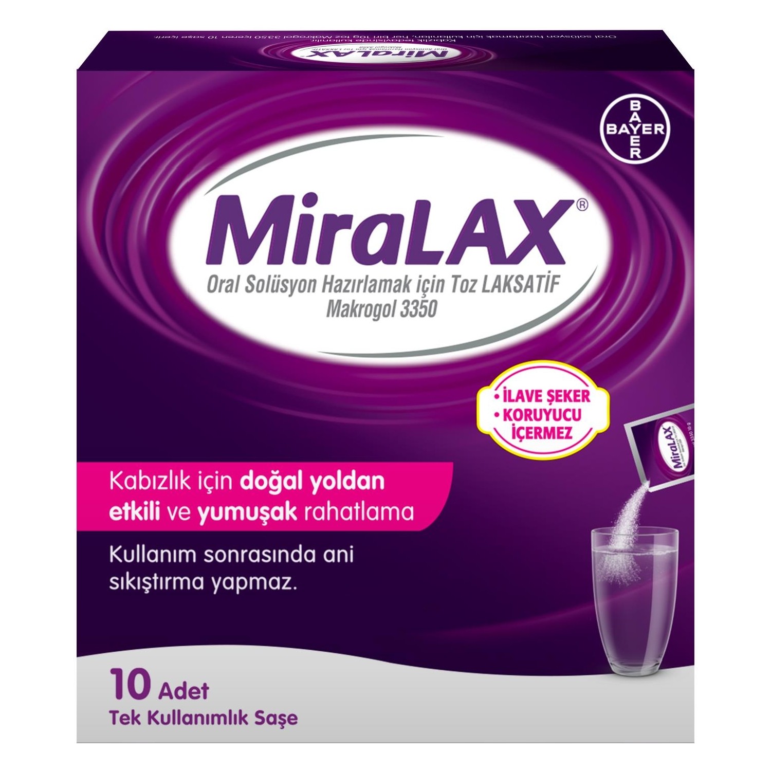 Bayer Miralax Oral Solüsyon Hazırlamak İçin Toz Laksatif Fiyatı