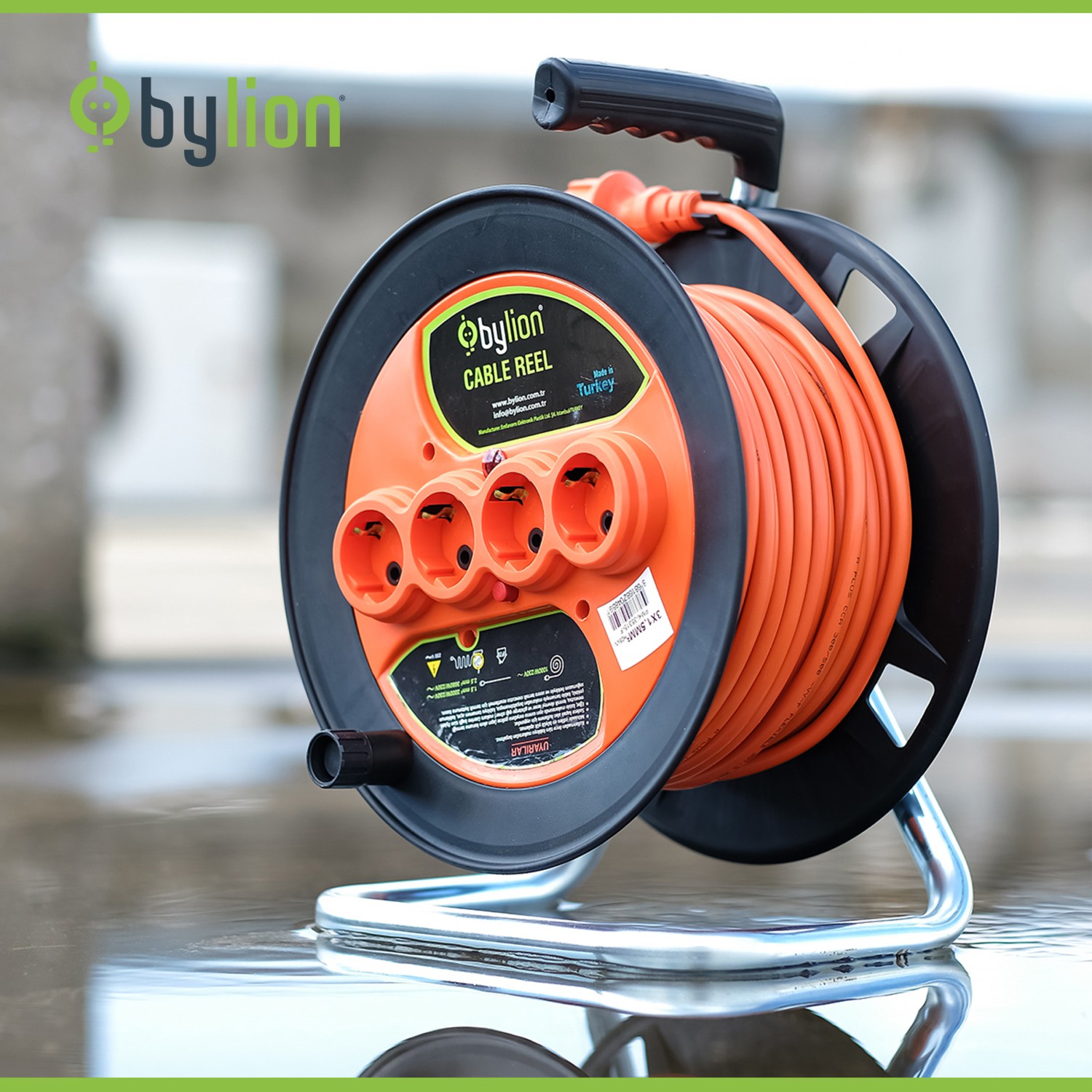 Bylion Makaralı Seyyar Uzatma Kablosu 3*2.5Mm² 20 Mt. Fiyatı