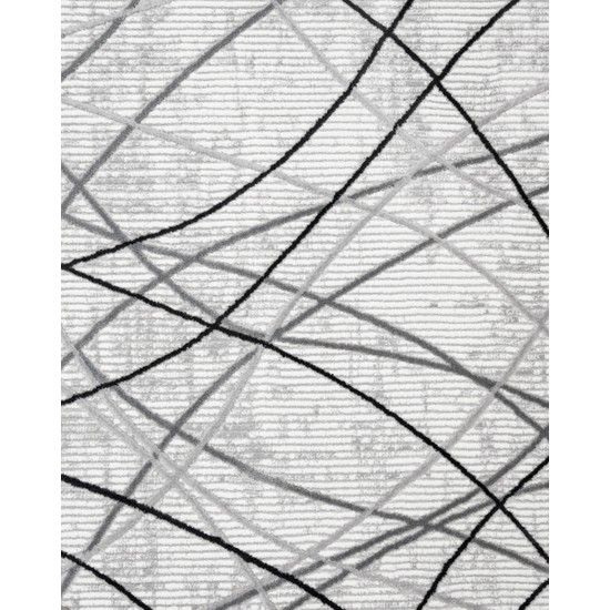 Three B Halı Zayrin Gri Geometrik Polyester Makine Halısı Fiyatı
