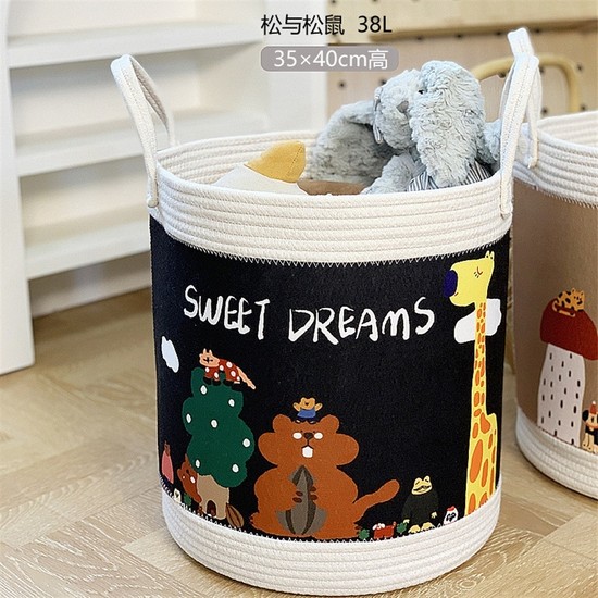 Lele 38L Ev Karikatür Kirli Giysiler Saklama Kovası (Yurt Fiyatı