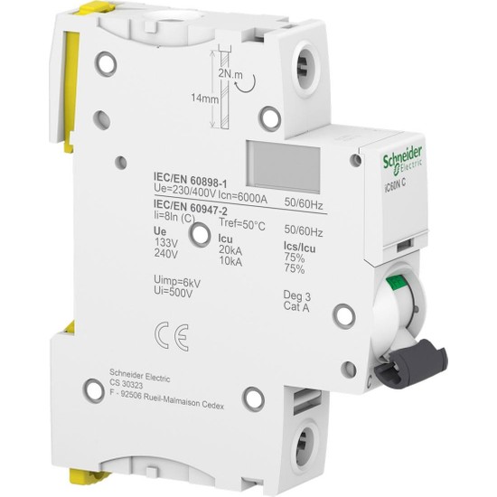 SCHNEIDER ACTi9 iC60N A9F74106 6A SİGORTA (1P, 6kA, C Fiyatı