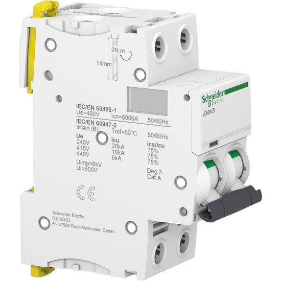 SCHNEIDER ACTi9 iC60N A9F74216 16A SİGORTA (2P, 6kA, C Fiyatı