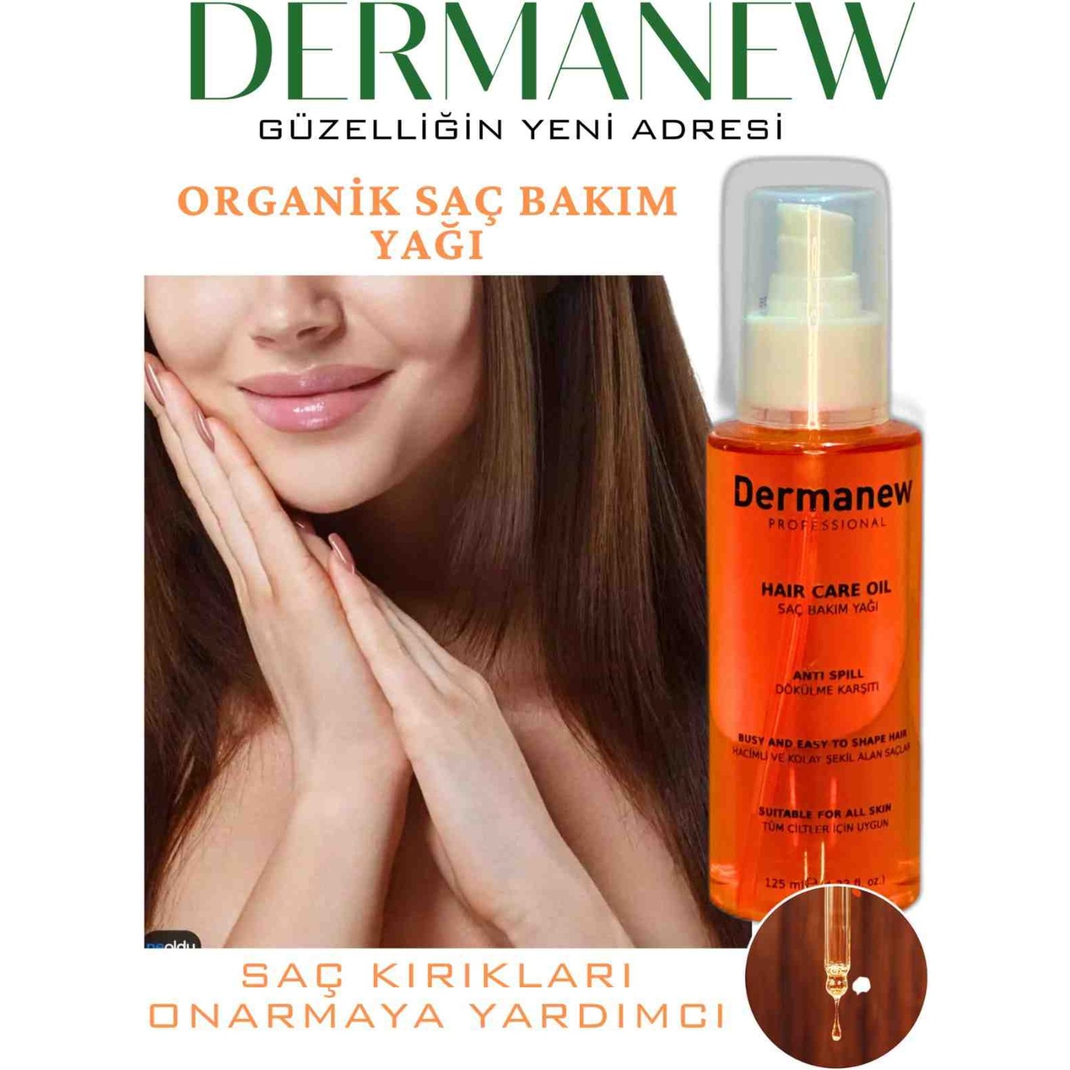 Dermanew Saç Bakım ve Saç Kırığı Giderici %99 Natürel Saç Fiyatı