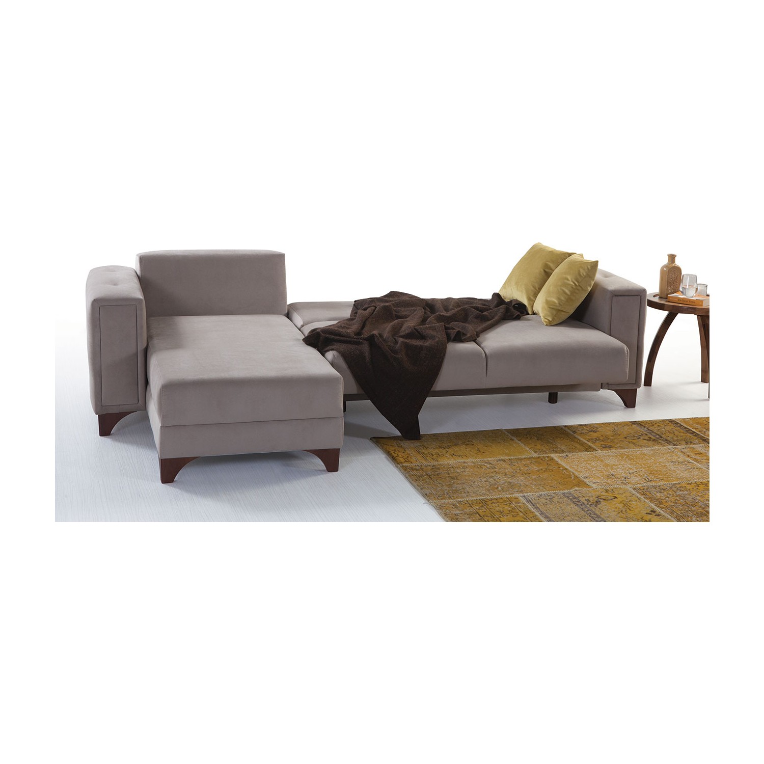 Perla Sofa Frida Yataklı Sandıklı Köşe Takımı Kahve Fiyatı
