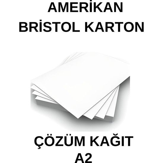 Amerikan Bristol Karton A2 42X59.4 cm 400 gr - 100 Adet Fiyatı