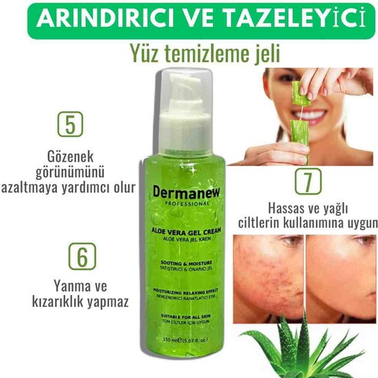 Dermanew Alovera Cilt Bakımı %99 Saf Alovera Jel Leke ve Fiyatı