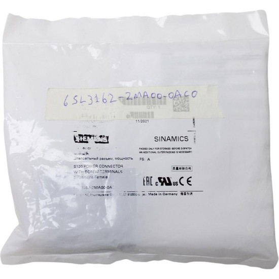 Siemens 6SL3162-2MA00-0AC0 Sınamıcs S120 Power Connector Fiyatı