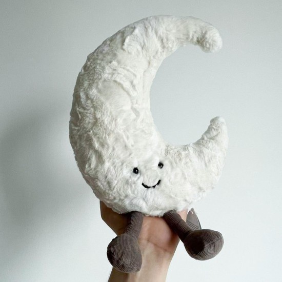 Runjing 14 "ay Peluş Oyuncak Sevimli Gülümseme Komik Ay Fiyatı