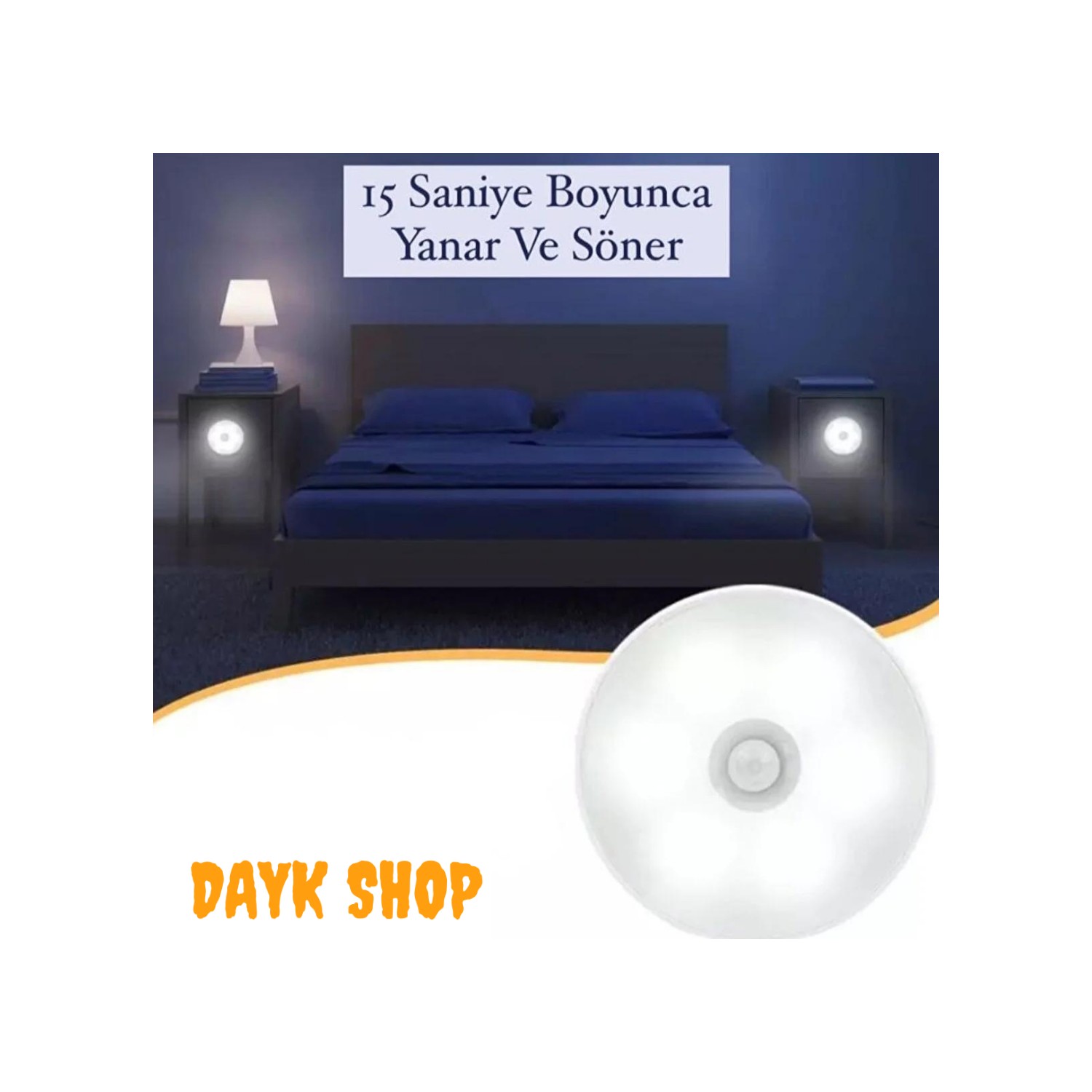 Dayk Shop Hareket Sensörlü USB Şarj Edilebilir LED Işık Fiyatı