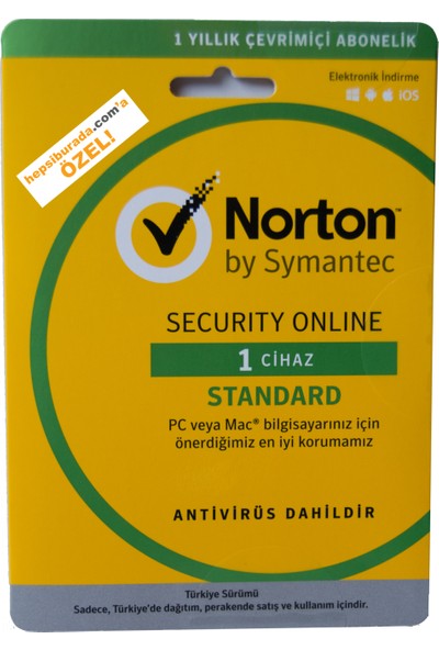 Norton Security Online Standard 3.0 1 Cihaz 1 Yıl Norton Security Online Standard 3.0 1 Cihaz 1 Yıl