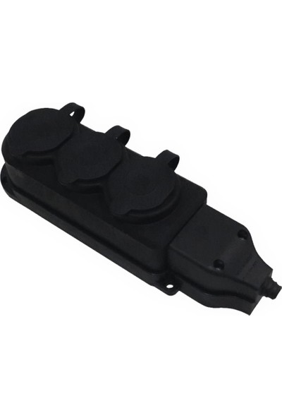 Üçlü Grup Priz Kablosuz Kauçuk Kapaklı Monofaze 220V