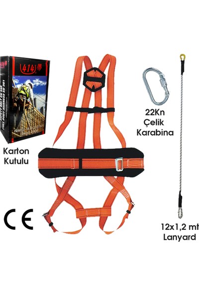 Emniyet Kemeri Paraşüt Tip Bel Destekli Ce Belgeli 414