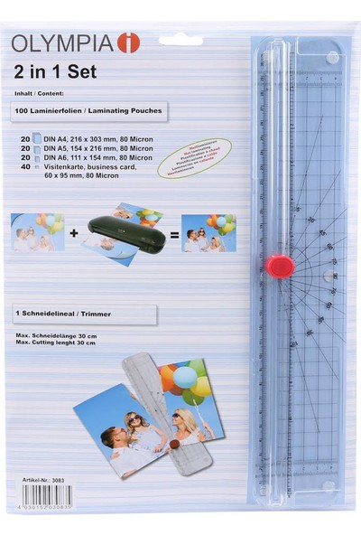 Olympia L3083 - 2İn1 Set Laminasyon Poşeti Ve Giyotin Mak.