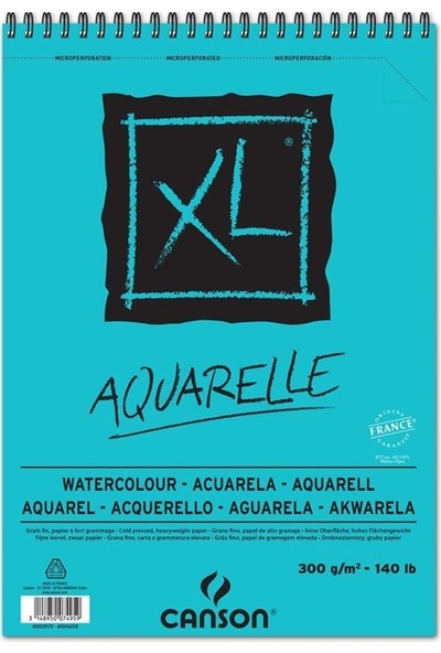 Canson Xl Aquarelle Spiralli Sulu Boya Blok - A5 Canson Xl Aquarelle Spiralli Sulu Boya Blok - A5