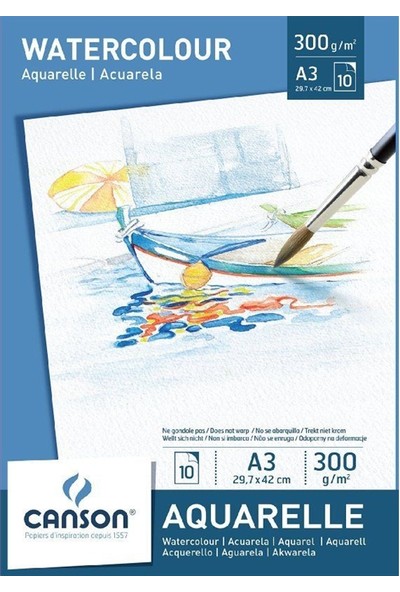 Canson Sulu Boya Blok 300Gr A3 Canson Sulu Boya Blok 300Gr A3