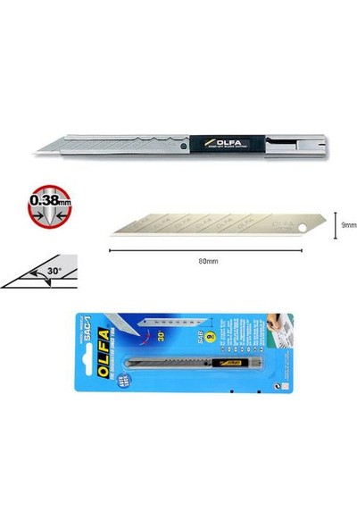 Olfa Sac-1 30 Derece Açılı Metal Maket Bıçağı Olfa Sac-1 30 Derece Açılı Metal Maket Bıçağı