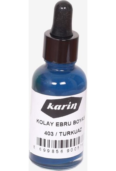Karin Kolay Ebru Boyası 30Ml - Turkuaz Karin Kolay Ebru Boyası 30Ml - Turkuaz