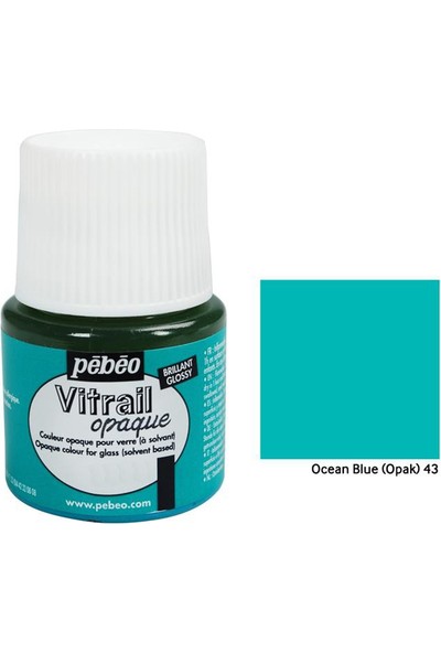 Pebeo Vitrail Cam Boyası 45Ml - 43 Ocean Blue (Opak) Pebeo Vitrail Cam Boyası 45Ml - 43 Ocean Blue (Opak)