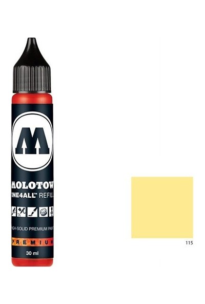 Molotow Refill 30Ml - Vanilla Pastel 115 Molotow Refill 30Ml - Vanilla Pastel 115