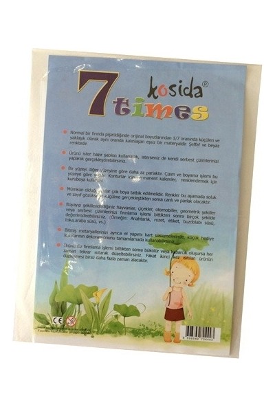 Ponart - Kosida 7Times Yedi Kat Küçülen Kağıt A4 2'Li Paket