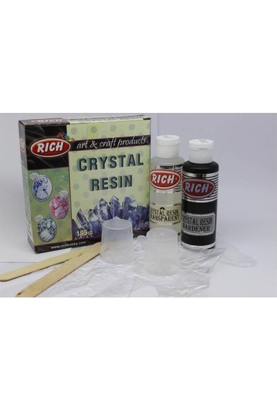 Rich Crystal Resin Transparan Şeffaf Kristal Reçine Set 195 Cc Rich Crystal Resin Transparan Şeffaf Kristal Reçine Set 195 Cc