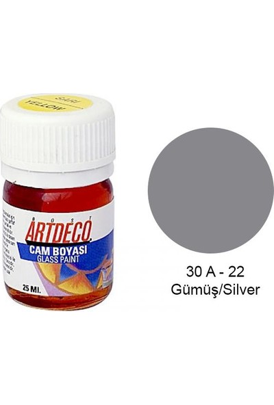 Artdeco Cam Boyası 25Ml - Gümüş Artdeco Cam Boyası 25Ml - Gümüş