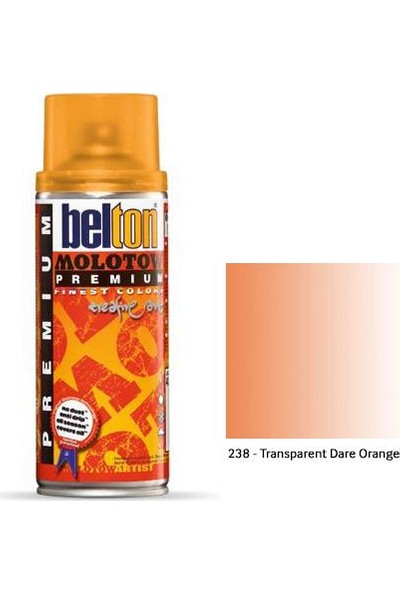 Molotow Sprey Boya 400Ml Transparan Dare Orange N:238
